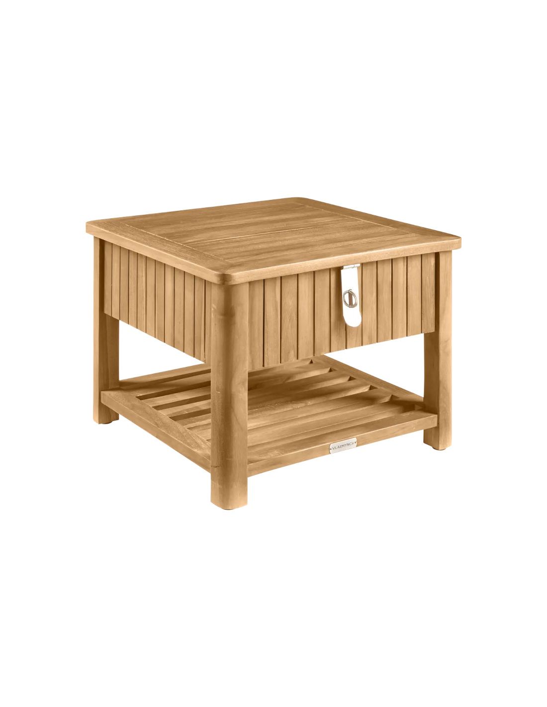 Table basse de jardin 45 x 45 cm IBIZA avec coffre Vlaemynck