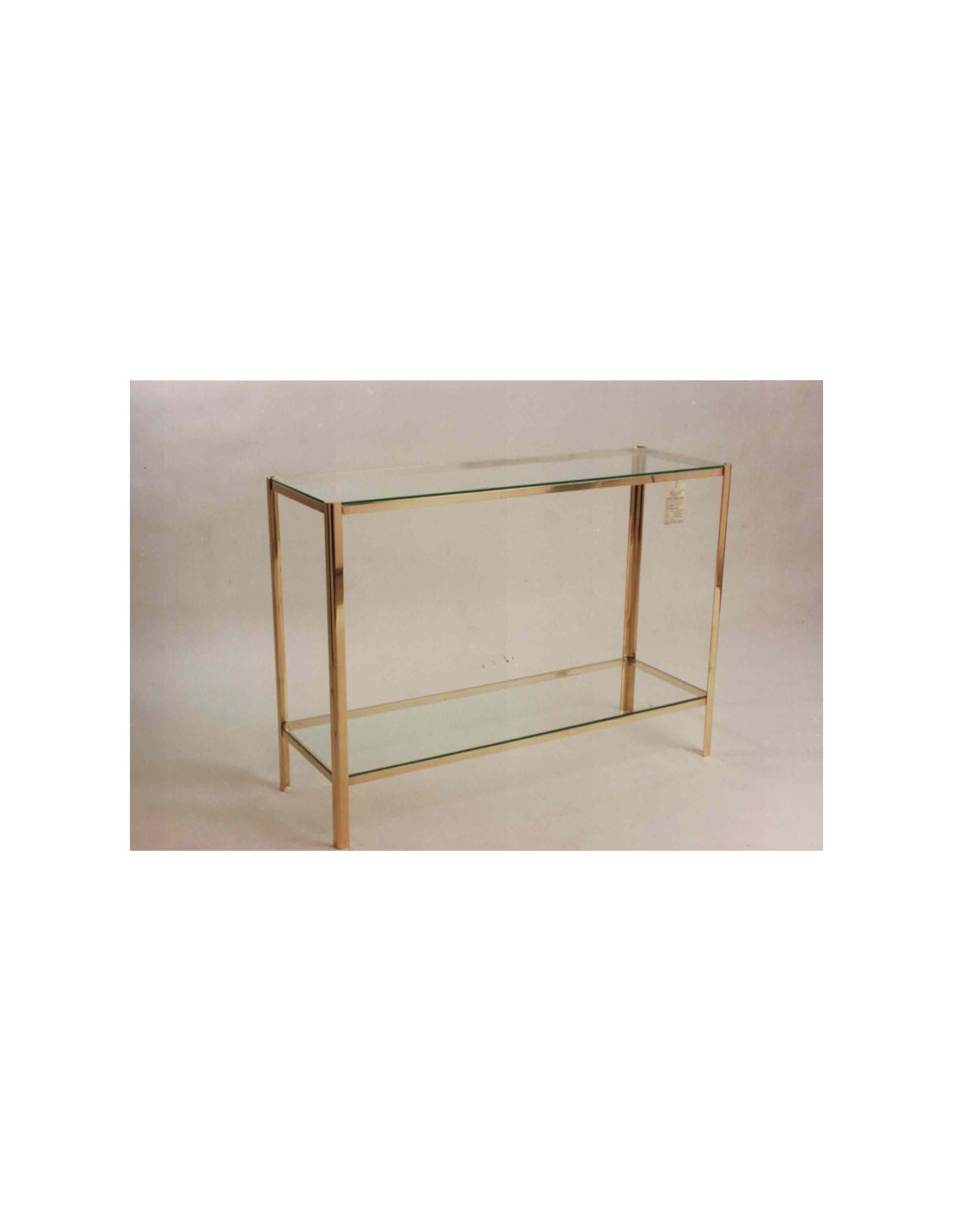 Console rectangulaire en laiton massif 2 niveaux